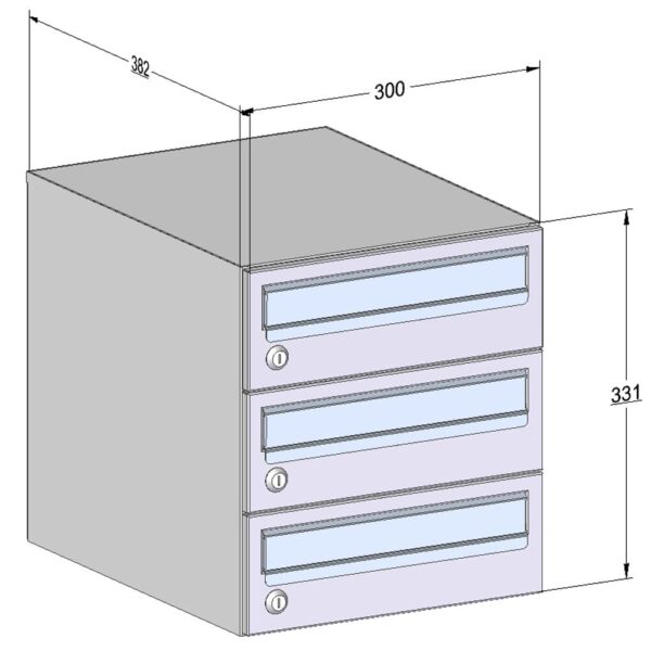 Wall Mounted Post Boxes for Flats Locking Galvanised Steel - Urban Easy ...