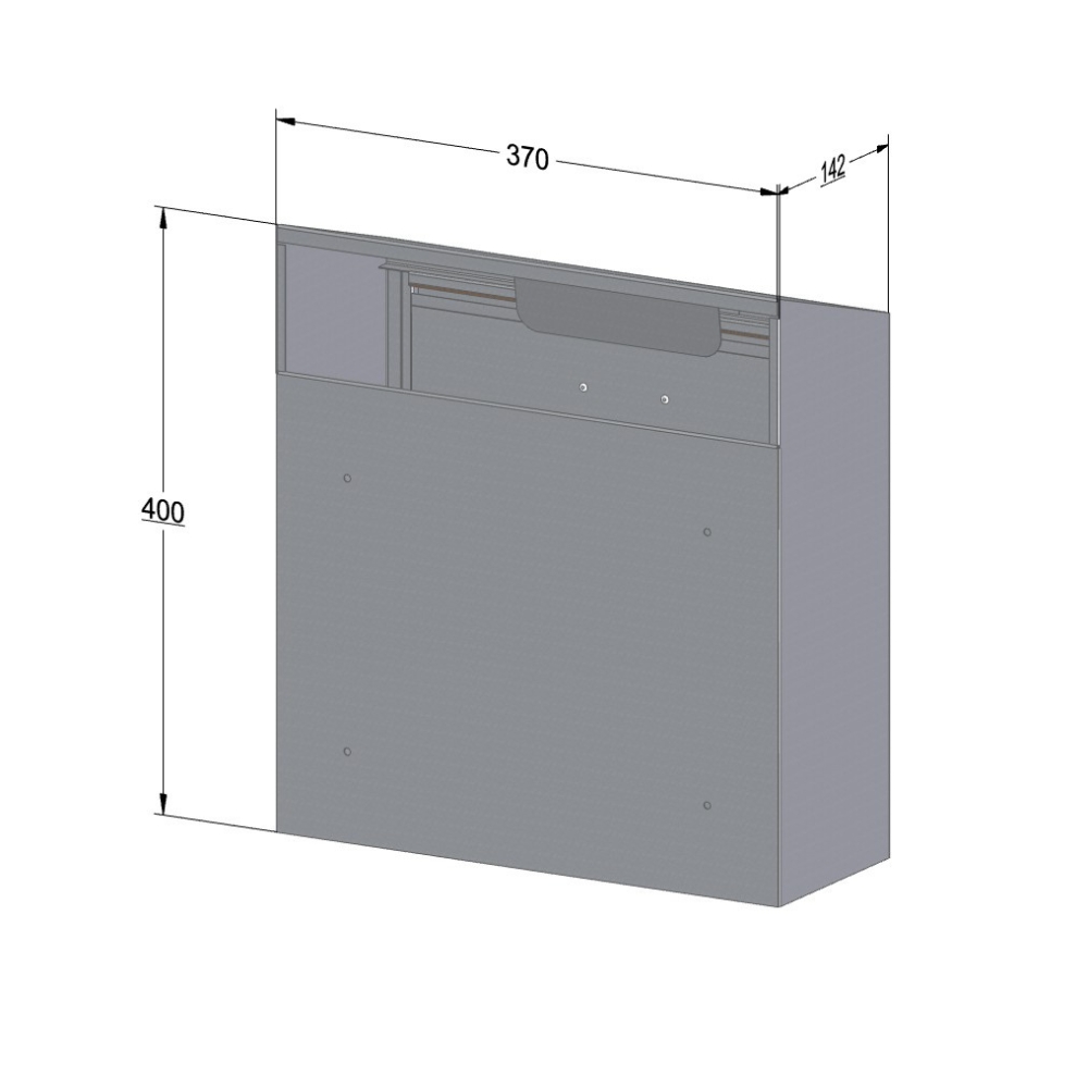High Rear Access Letter Box for Gates and Fences - W3-6