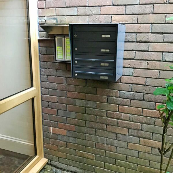 Post Boxes for Flats Wall Mounted External Locking Metal in RAL 7016 ...