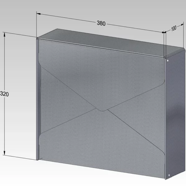 Wall mounted secured external letterbox - Gavia