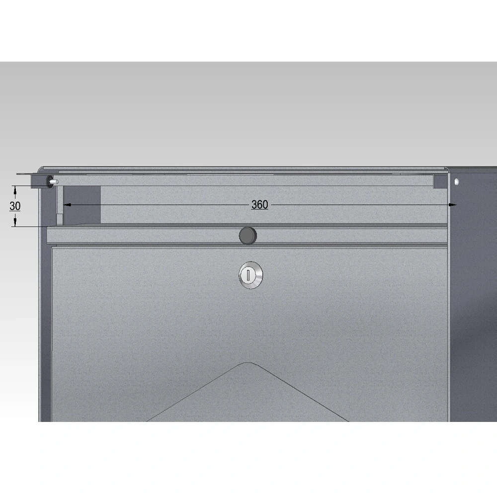 Wall mounted secured external letterbox - Gavia