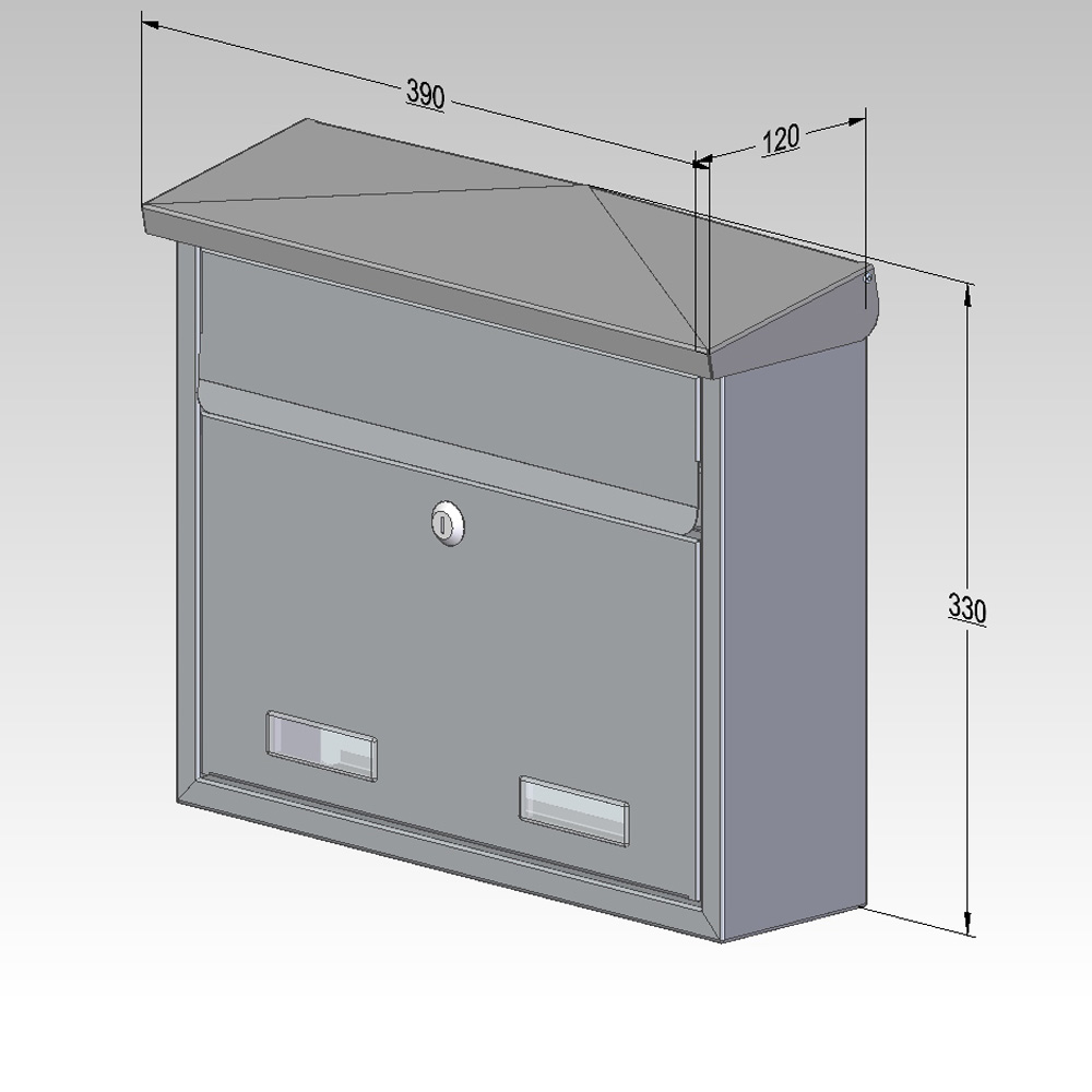 Wall Mounted Outdoor Lockable Post Box - SD5 Large