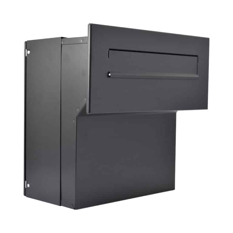 LFD-041 Through the Wall letterbox Powder Coated Black | Letterbox4you