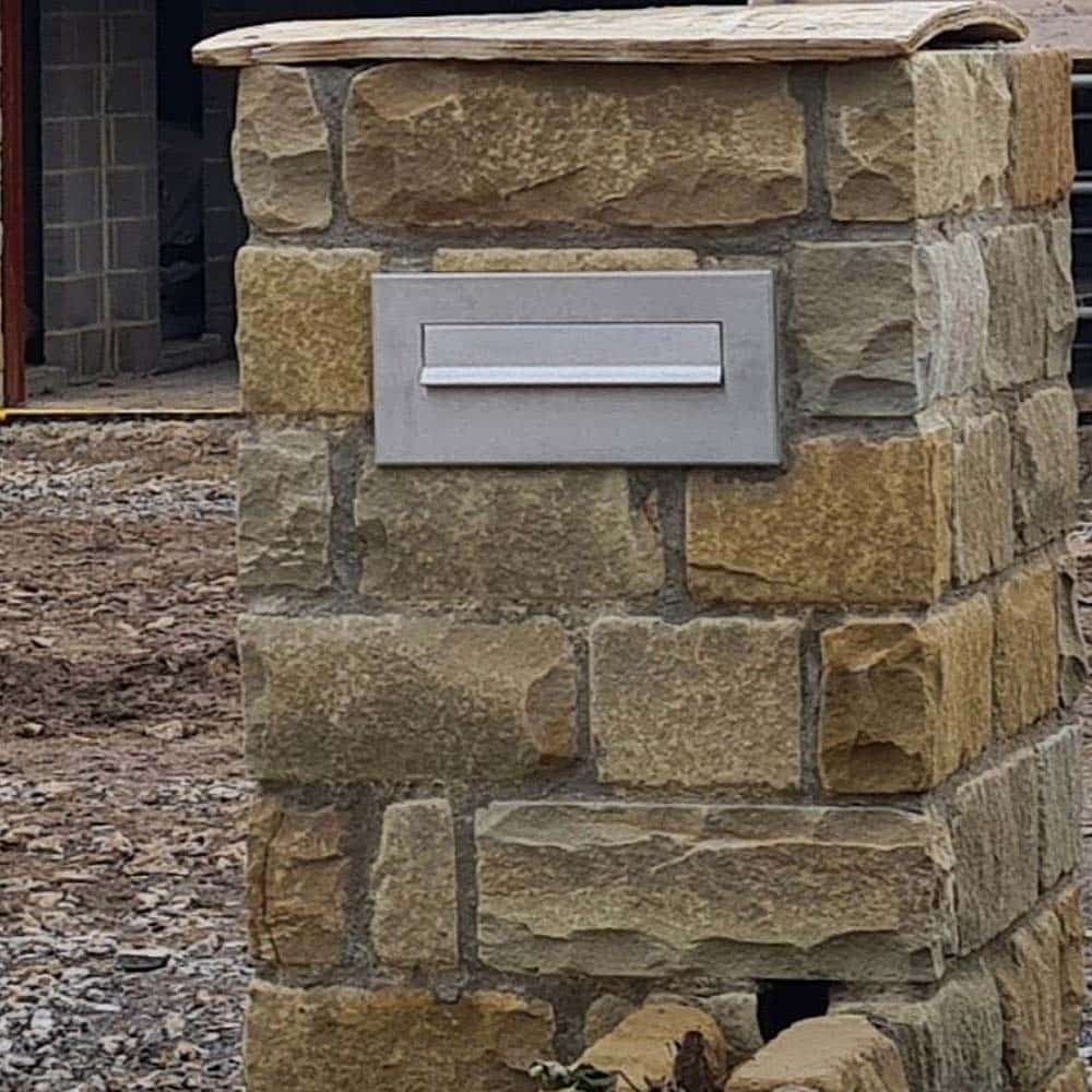 F-041 Letterbox Large Through the Wall Stainless Steel | Letterbox4you