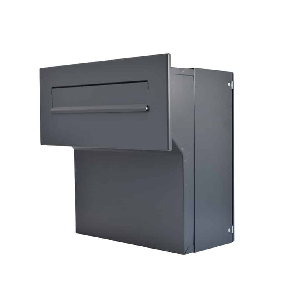 LFD-041 Through the Wall letterbox Powder Coated Black | Letterbox4you