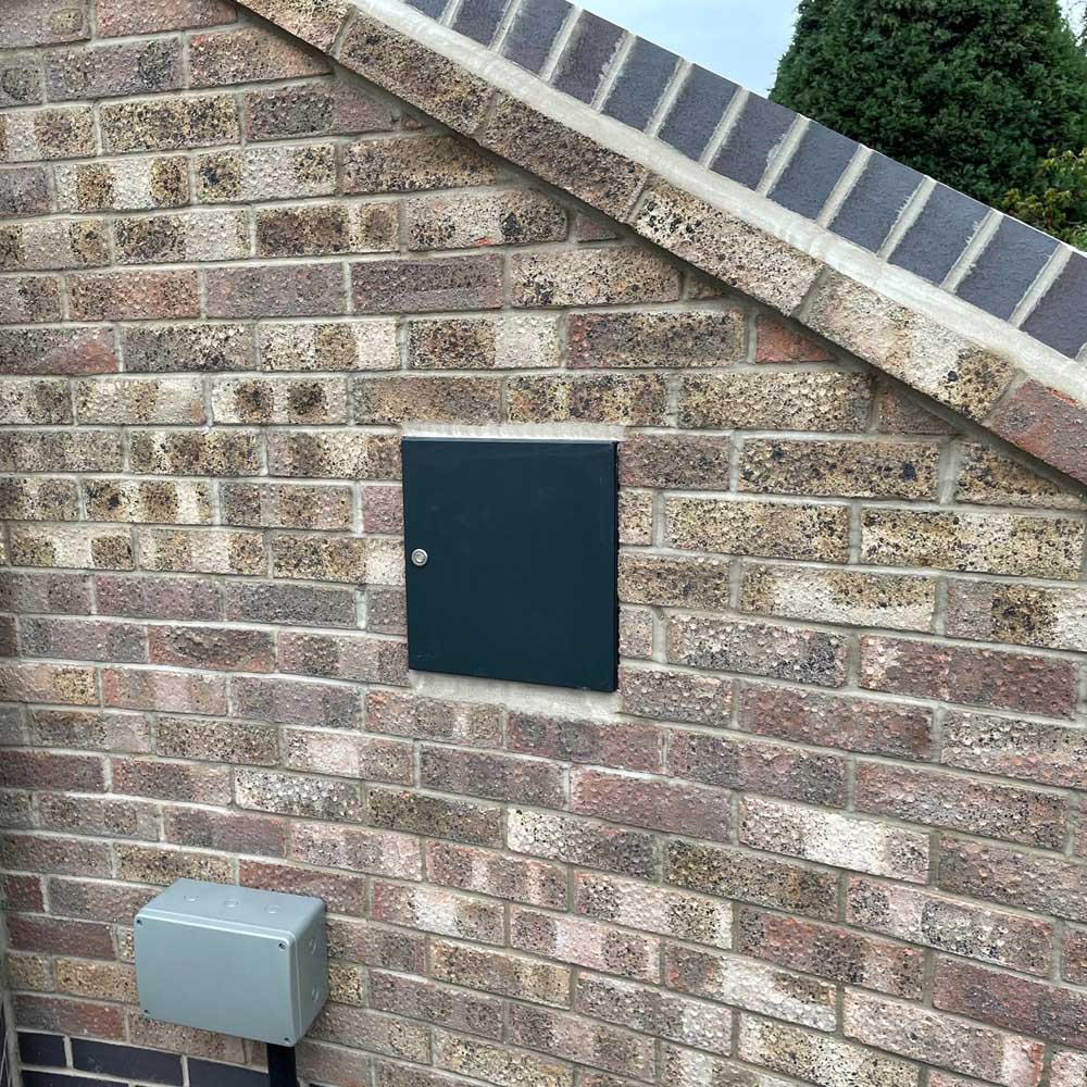 LFD-041 Through the Wall letterbox Powder Coated Black | Letterbox4you