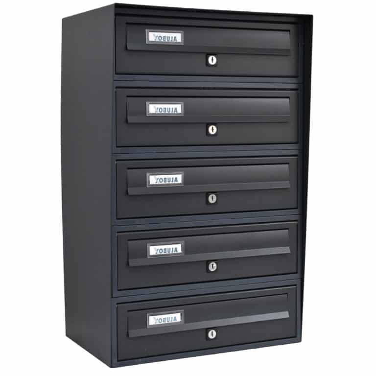 Wall Mounted Post Boxes for Flats External Locking Anthracite Grey ...
