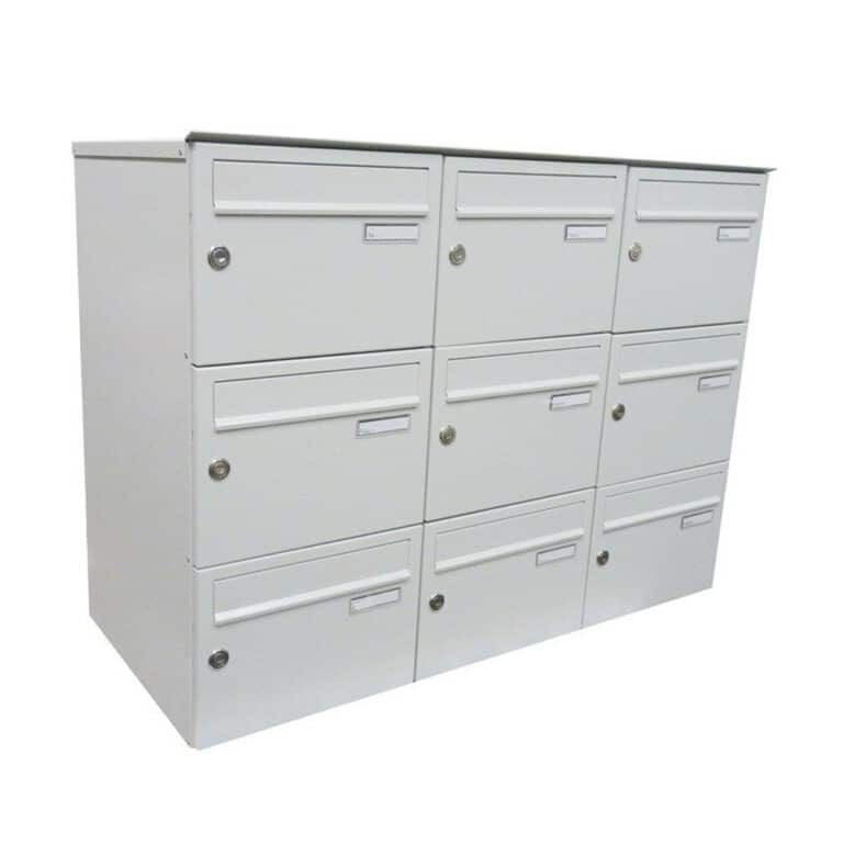 Post Boxes for Flats Wall Mounted External Locking Metal in RAL 7016 ...