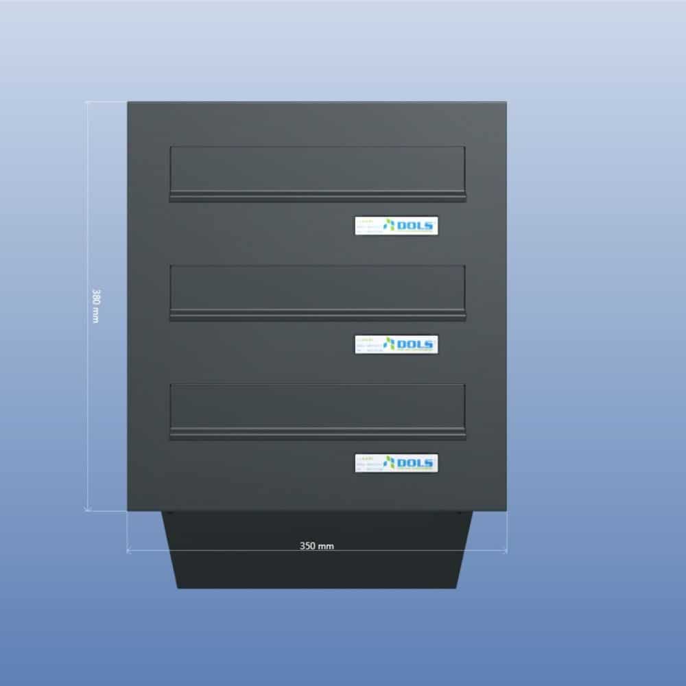 D-041 Powder Coated Telescopic Through The Wall Letterbox