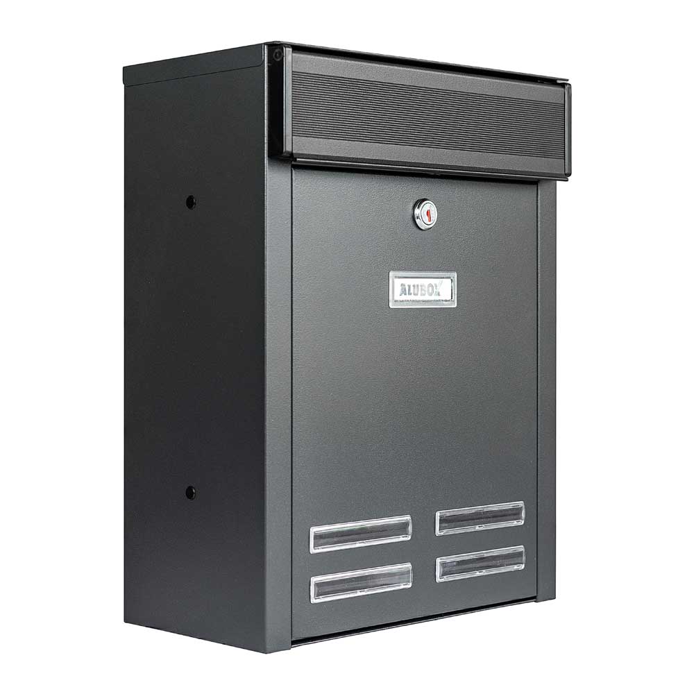 Wall Mounted Post Box Large External Locking Weatherproof Stainless ...