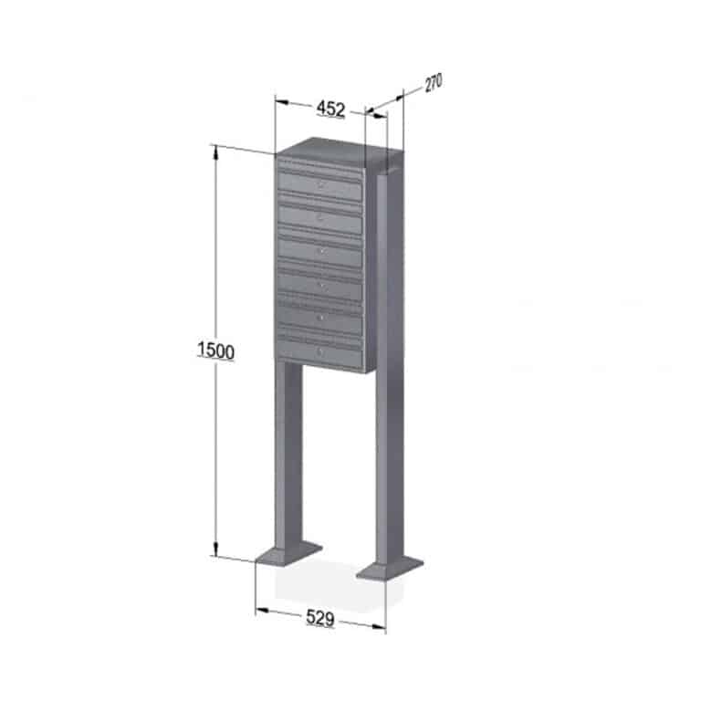 Free Standing Internal Post Boxes for Flats Urban Easy E1 Lite | Post ...