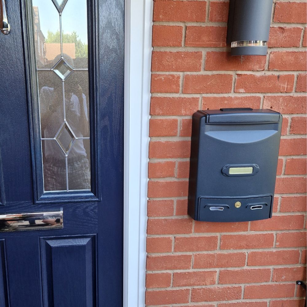 Wall Mounted Post Box Large Locking Weatherproof Cast Aluminium ...