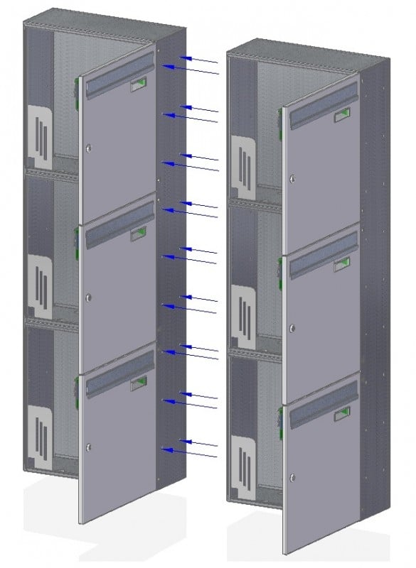 Free Standing Rear Access Communal Post Boxes Urban Easy SLP | Post ...
