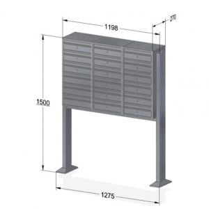 Free Standing Internal Post Boxes for Flats Urban Easy E1 Lite | Post ...