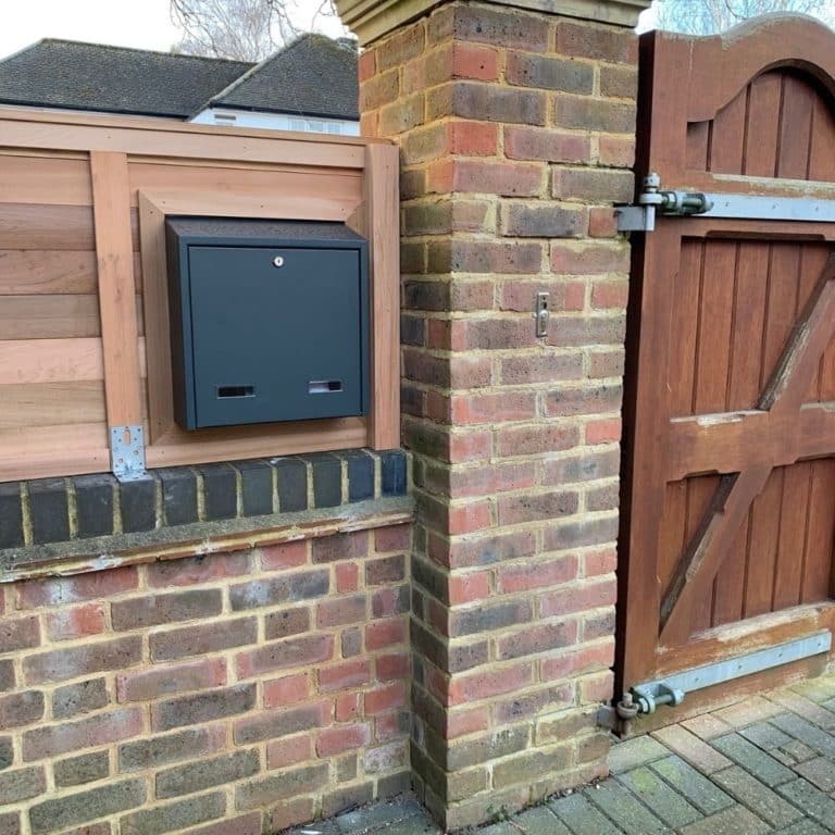 Gatehouse W3-4 Large Gate Letterbox Rear Access With Trim | Post Boxes ...