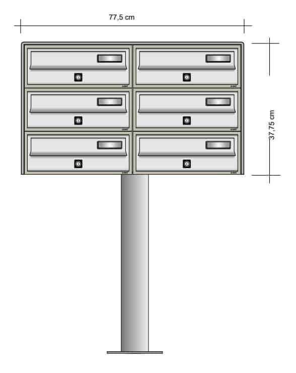 Freestanding Letterbox for Flats and Offices External Lockable - Tocco ...