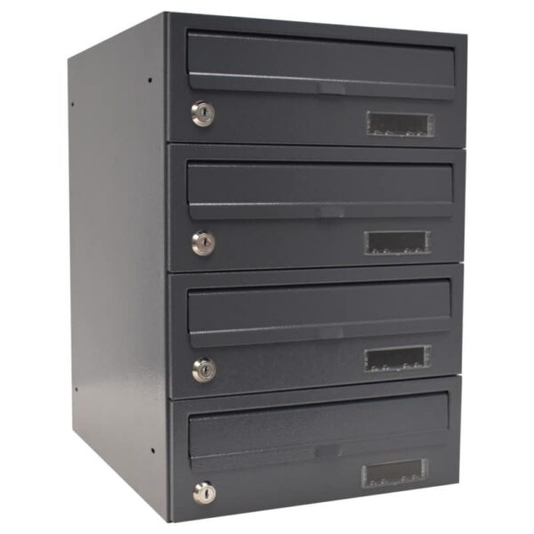 Wall Mounted Post Boxes for Flats Locking Galvanised Steel - Urban Easy ...