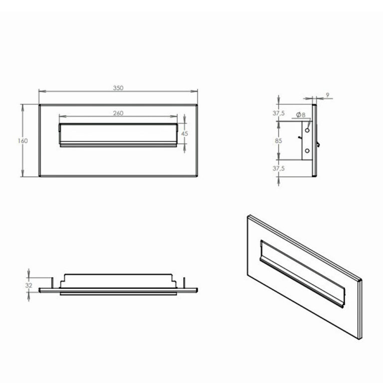 LFD-042 Through the Wall Telescopic Letterbox Stainless Steel | Post ...