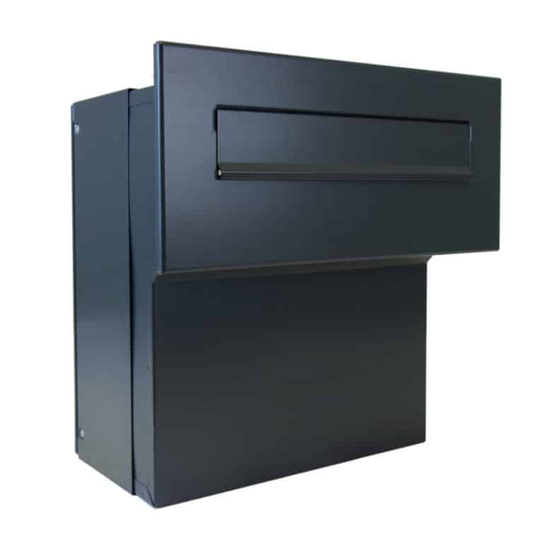 LFD-041 Through the Wall letterbox Powder Coated Black | Letterbox4you
