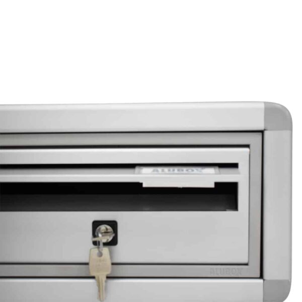 Post Boxes for Flats Free Standing Internal Locking in Anodized Silver ...