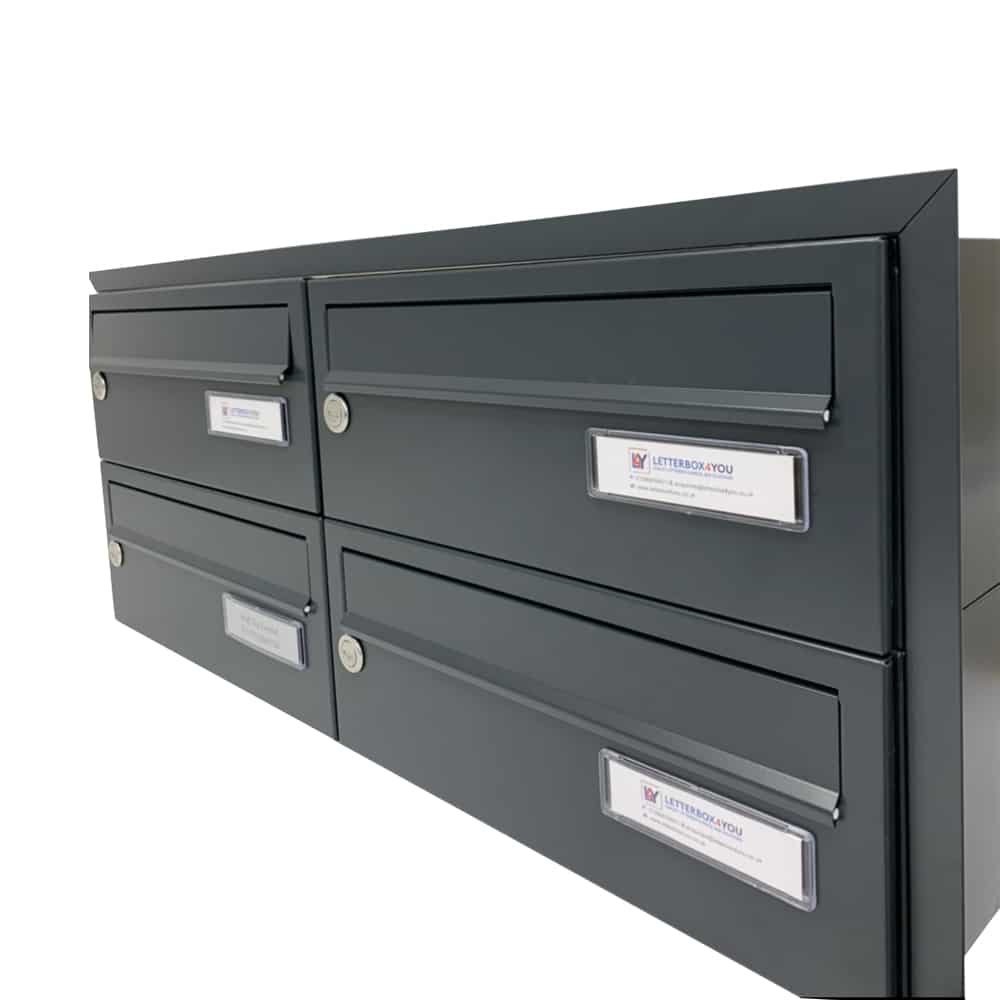 City Hall LBD-015 Recess Mounted Post Boxes with Trim Anthracite Grey ...