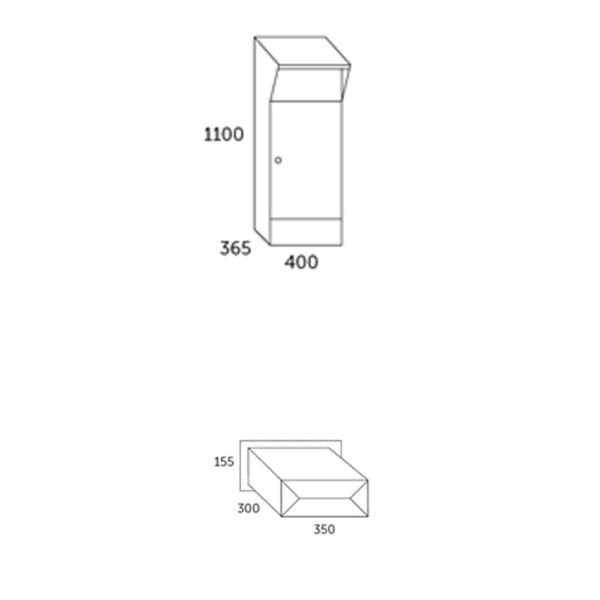 Free Standing Parcel Box | Allux Bjørn Secure Parcel Box
