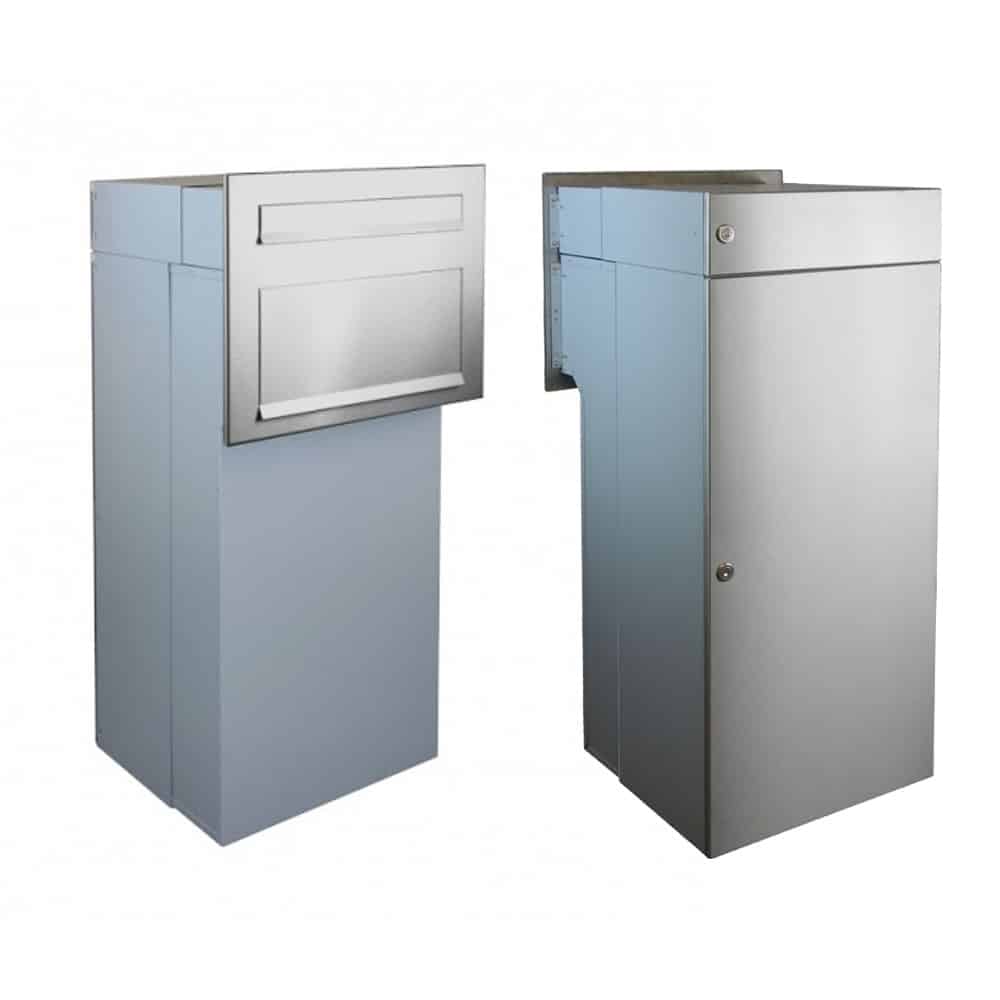 Through The Wall Telescopic Parcel Box Omega Stainless Steel | Post ...