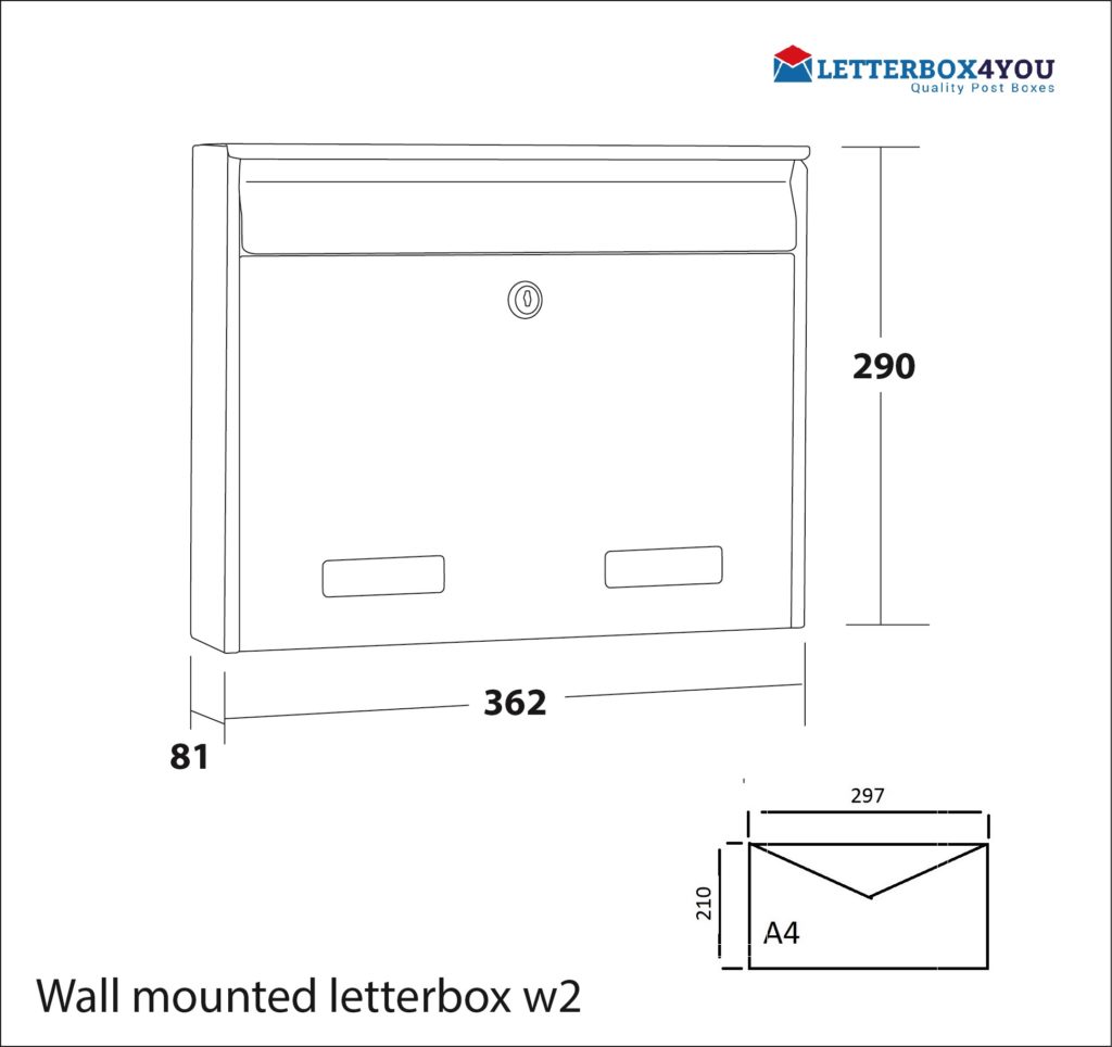 Communal Wall Mounted Letterbox - W2 Urban Easy