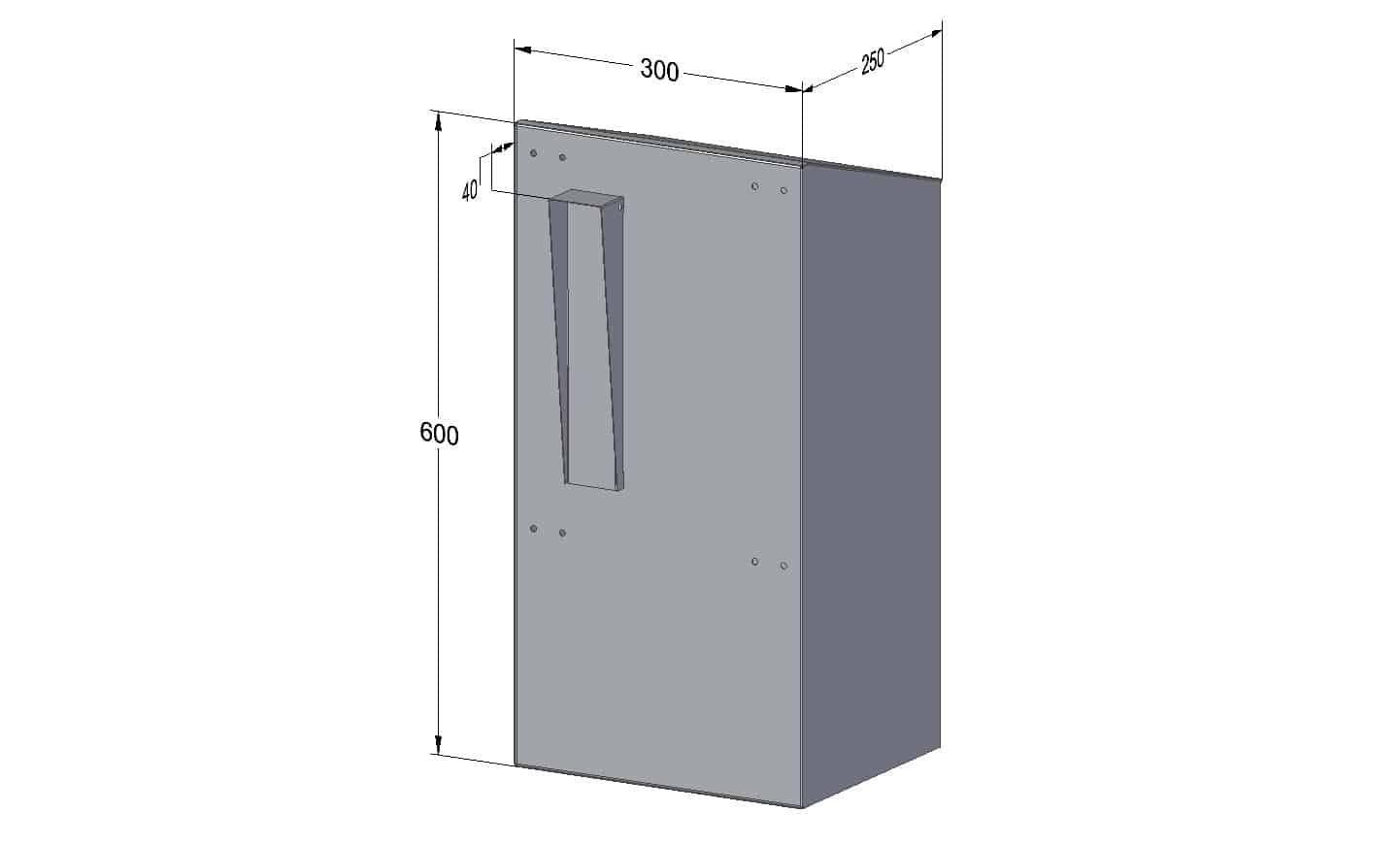 W3-7 Vertical Railing Mounted Rear Access Post Box | Post Boxes For Sale