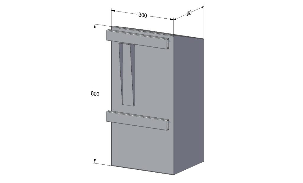 W3-7 Vertical Railing Mounted Rear Access Post Box | Post Boxes For Sale