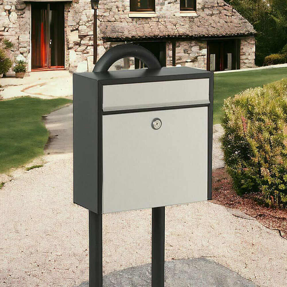 Lockable Free Standing Outdoor Post Box - Allux 250