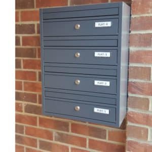 Post Box for Flats Wall Mounted Locking Galvanised Steel - Urban Easy ...