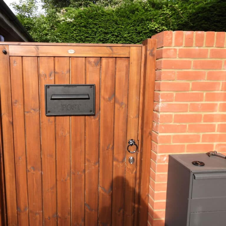Rear Access Gate Mounted Letterbox Cast Aluminium Lockable Weatherproof ...