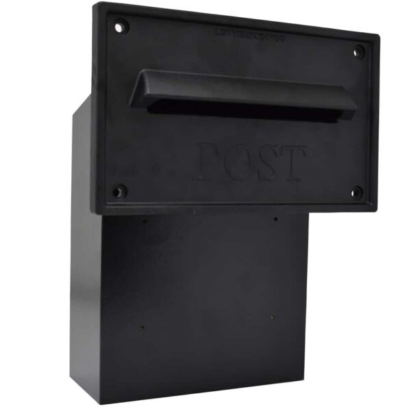 Rear Access Gate Mounted Letterbox Cast Aluminium Lockable Weatherproof ...