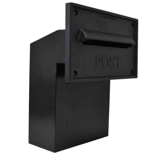 Rear Access Gate Mounted Letterbox Cast Aluminium Lockable Weatherproof ...
