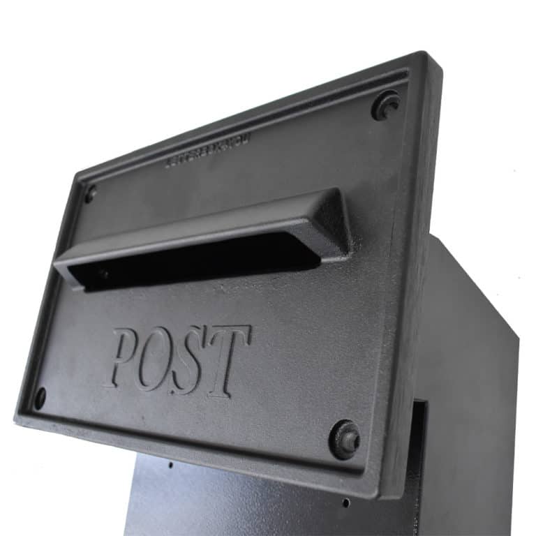Rear Access Gate Mounted Letterbox Cast Aluminium Lockable Weatherproof ...
