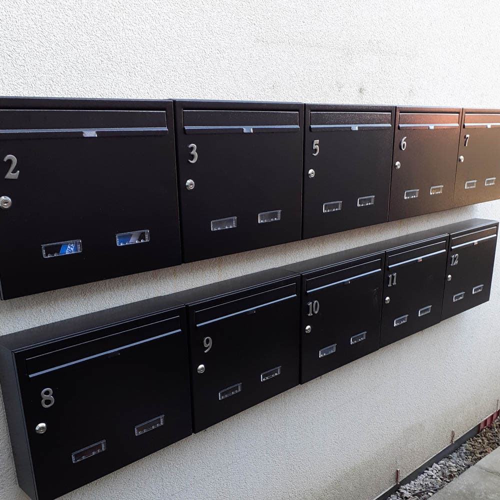 Communal Post Box for Flats Internal or External Locking Galvanised ...