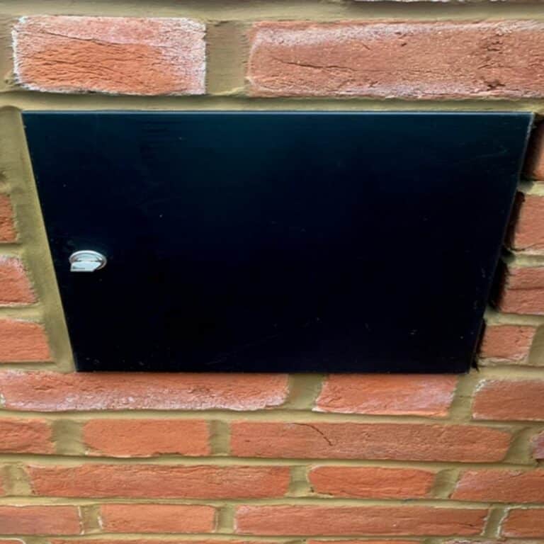 LFD-041 Through the Wall letterbox Powder Coated Black | Letterbox4you