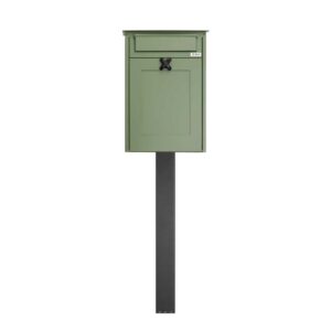 Free Standing Post Box External Lockable Galvanised Steel - Albert ...