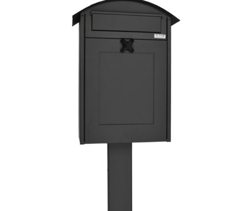 Free Standing Large Post Box External Lockable Galvanised Steel ...