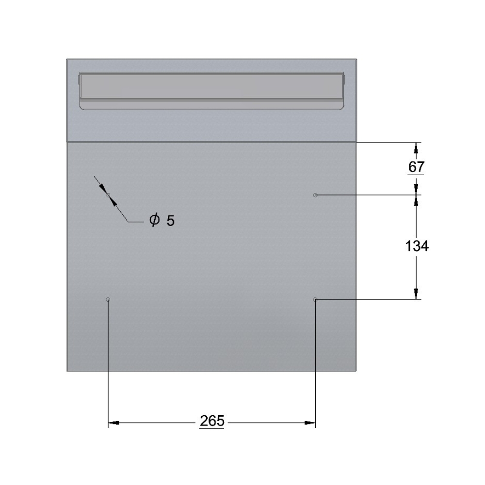 Rear Access Letterbox for Gates and Fences - W3-3 with Trim