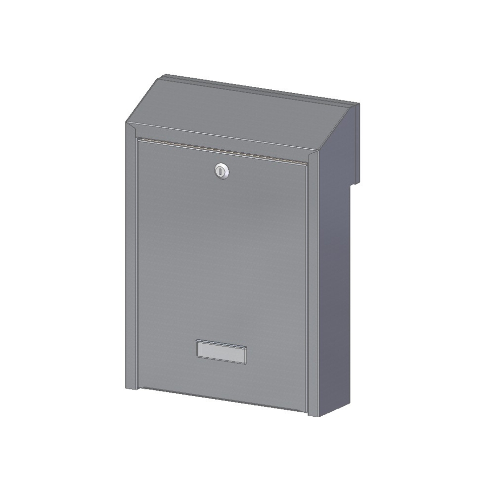 Rear Access Letterbox for Gates - W3 Stainless Steel with Trim
