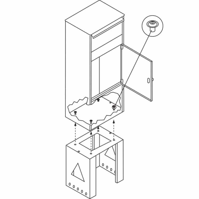 Allux Parcel Box Mounting Stand Secure Your Parcel Box