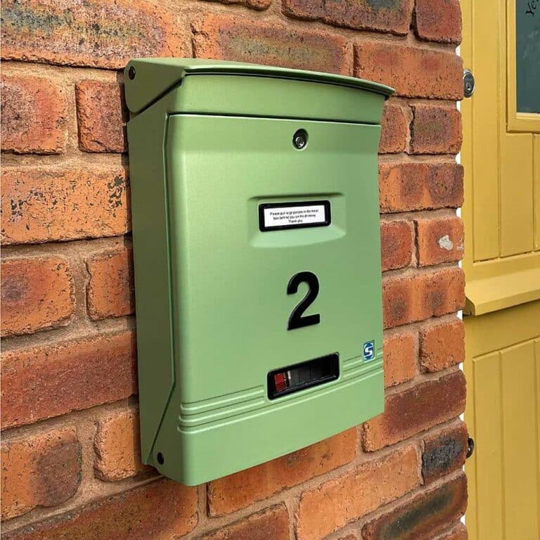 Wall Mounted Post Box External Locking Weatherproof Die-Cast Aluminium ...