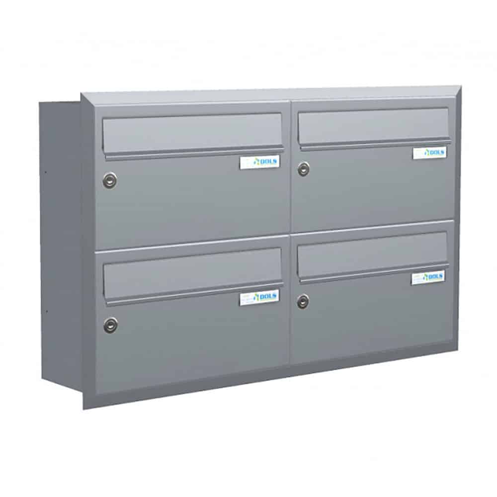 Recess Mounted Post Boxes For Flats City Hall LBD-217 (W 370 x H 220 x ...
