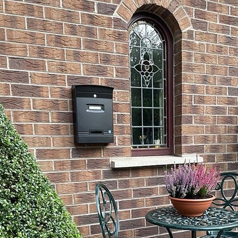 Wall Mounted Post Box External Locking Weatherproof Die-Cast Aluminium ...