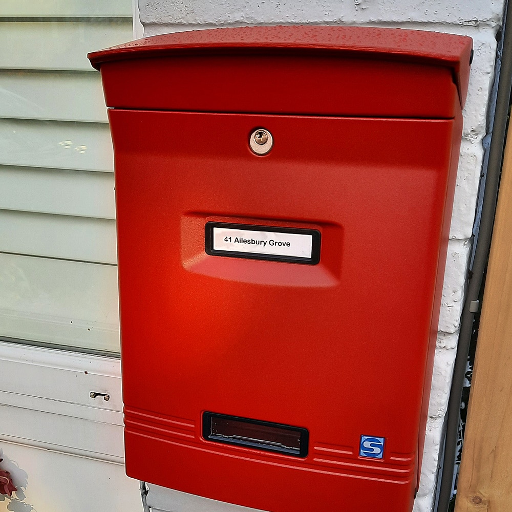 Wall Mounted Post Box External Locking Weatherproof Die-Cast Aluminium ...