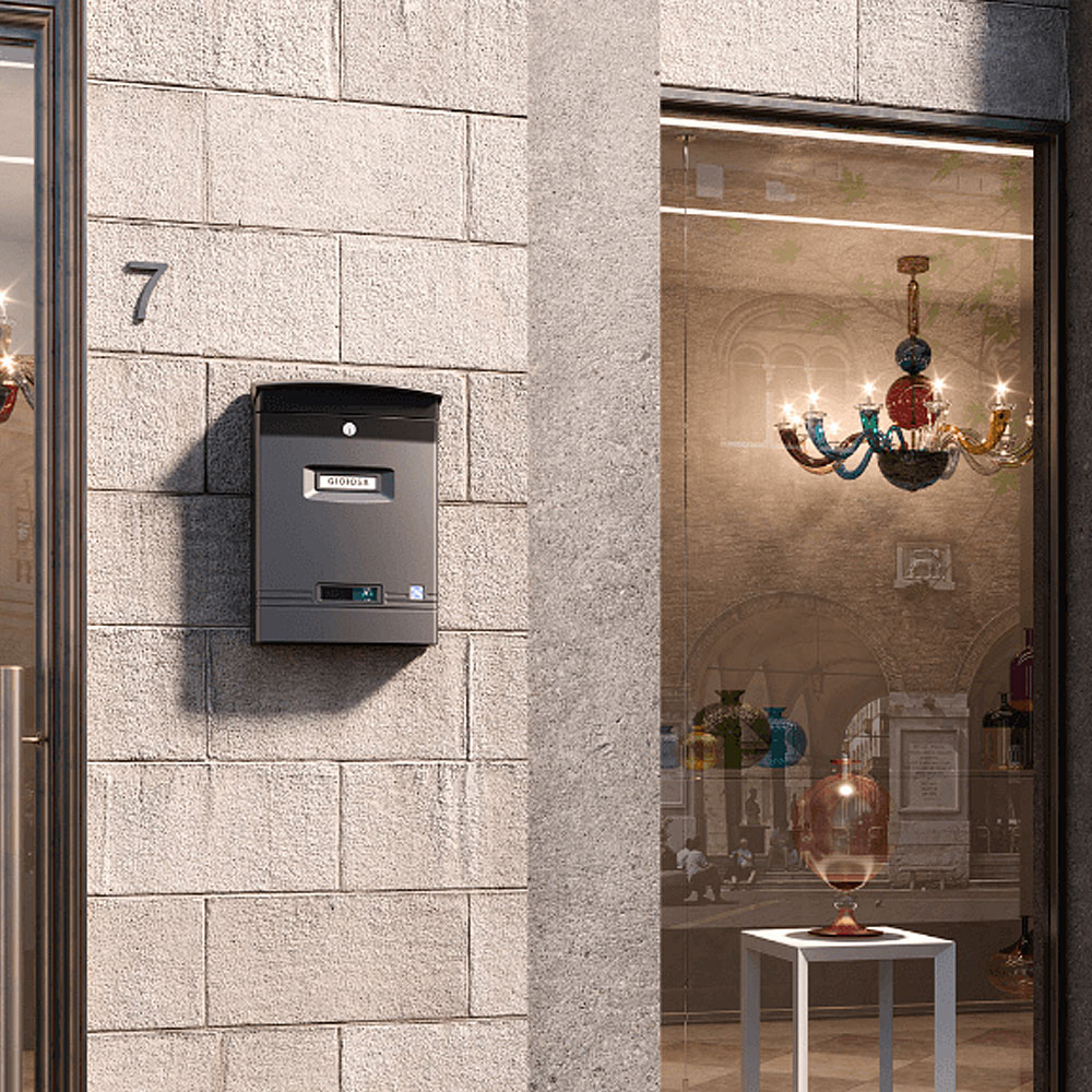 Wall Mounted Post Box External Locking Weatherproof Die-Cast Aluminium ...