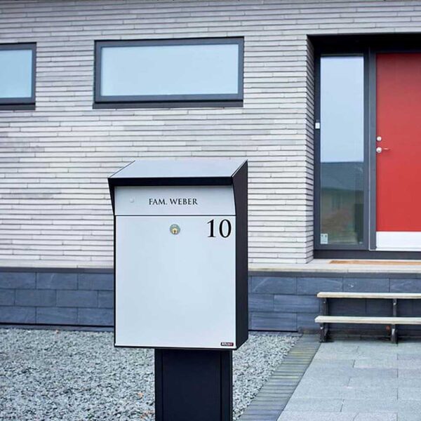 Free Standing Designer Post Box - Allux Bjørn Villa