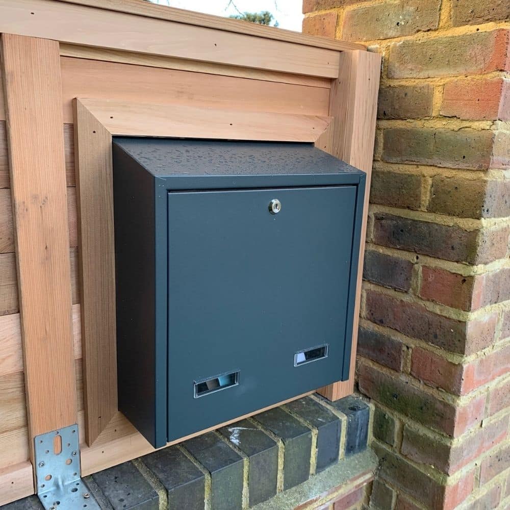 Gatehouse W3-4 Post Box For Gates & Fences Rear Access with Stainless ...